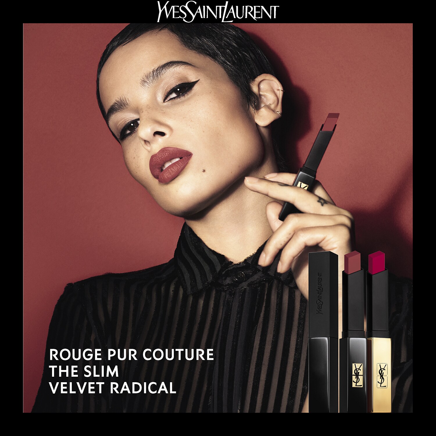 Rouge Pur Couture The Slim Velvet Radical - Rouge à Lèvres Mat Effet Velours de YVES SAINT ...