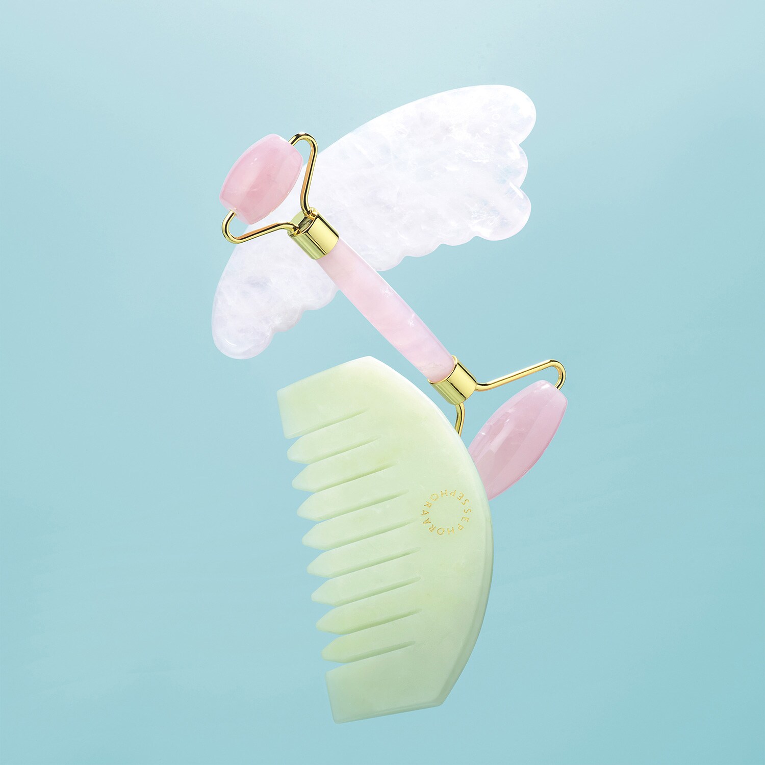 Gua sha corps en quartz rose - Outil de massage de SEPHORA COLLECTION ≡ ...