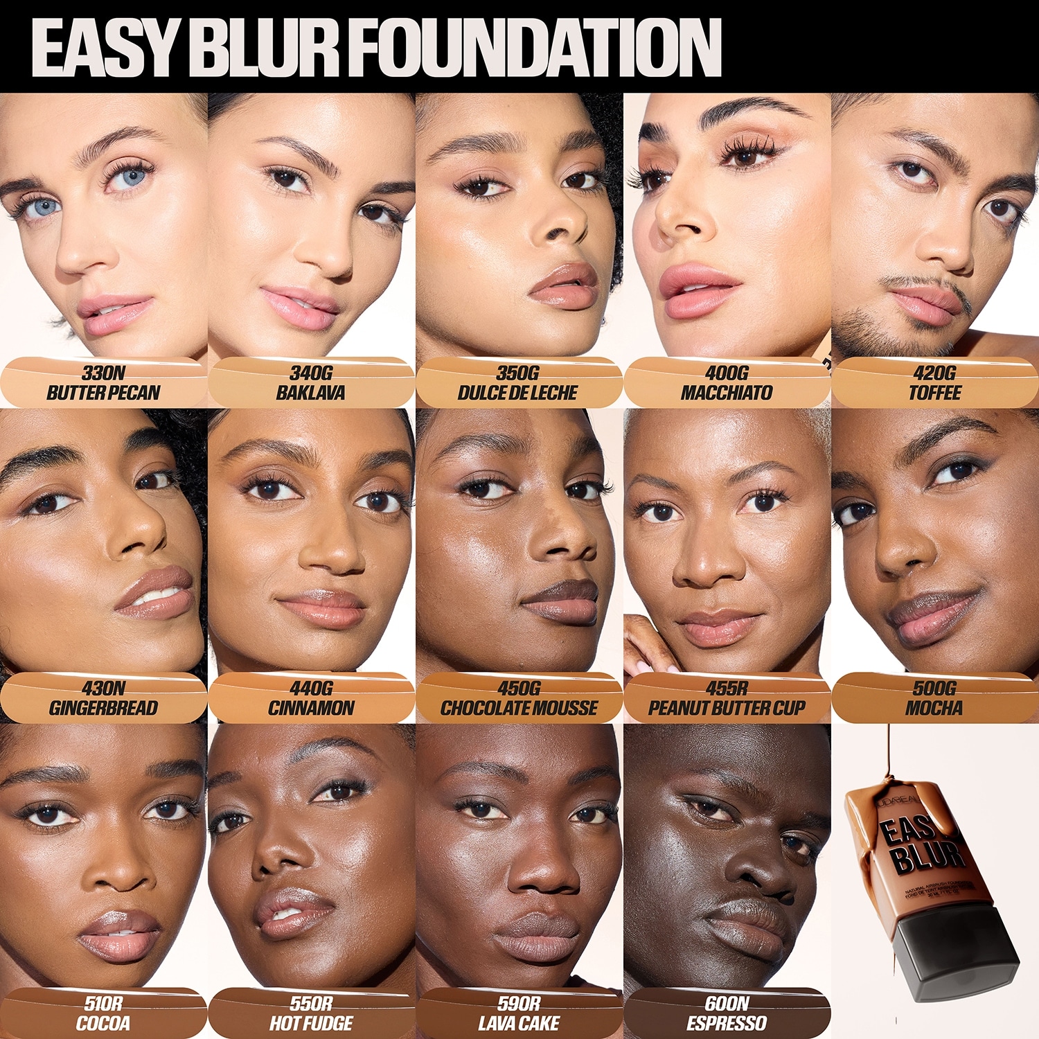 Easy Blur Natural Airbrush Foundation - Fond de teint de HUDA BEAUTY ≡ ...