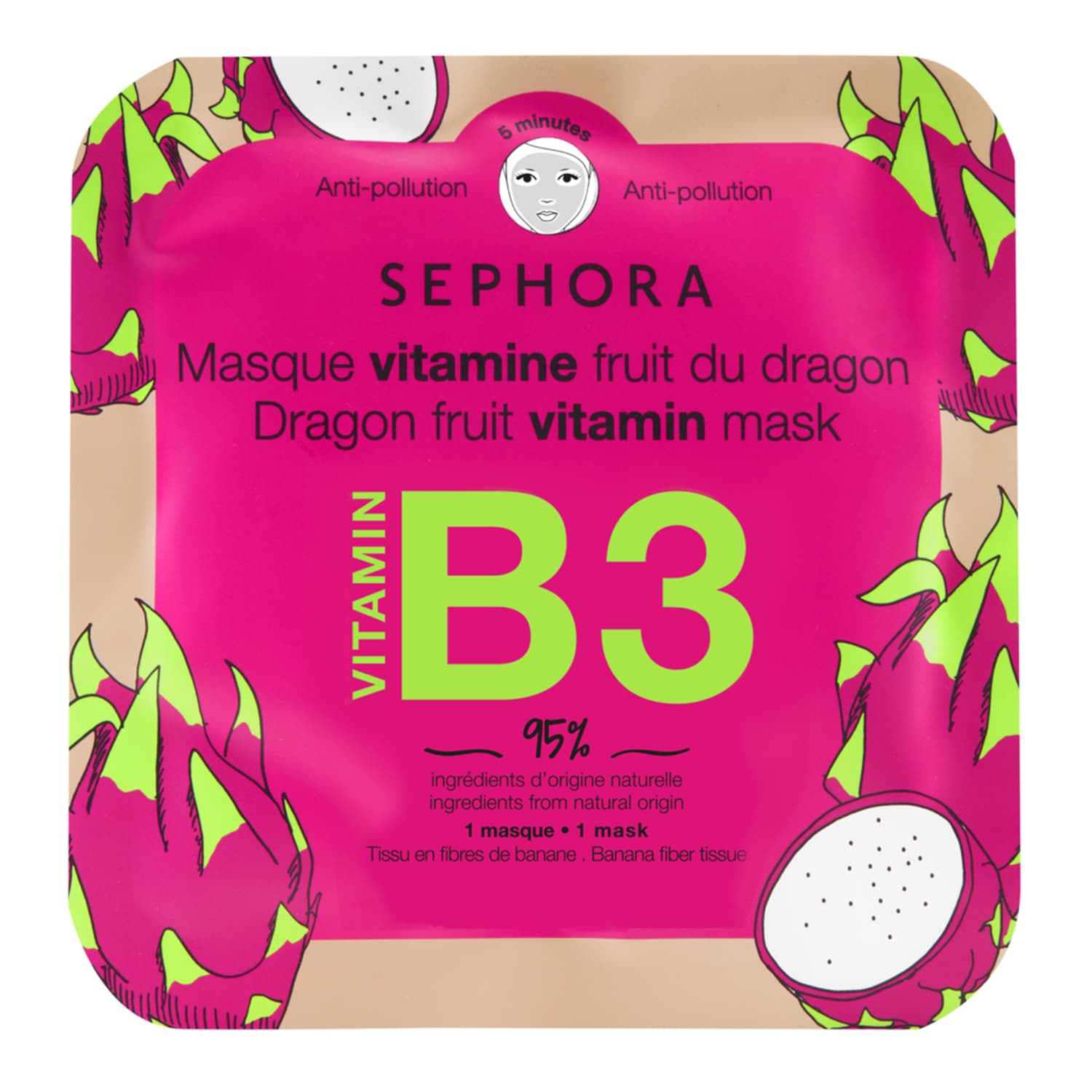 Masque tissu vitamine pour visage | SEPHORA COLLECTION Masque tissu vitamine pour visage | SEPHORA COLLECTION