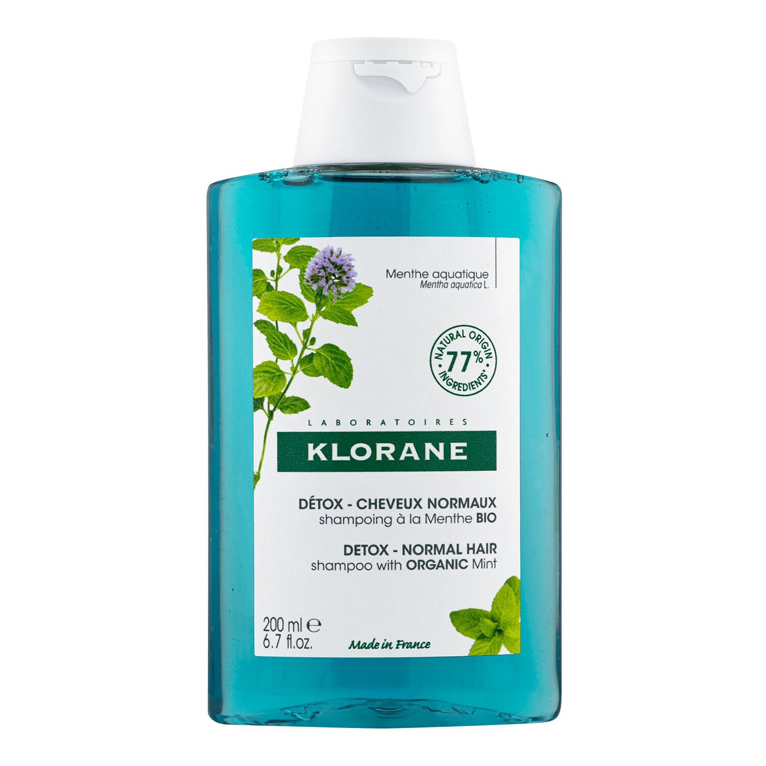 Shampoing à la Menthe aquatique BIO - Détox Cheveux normaux de KLORANE ...