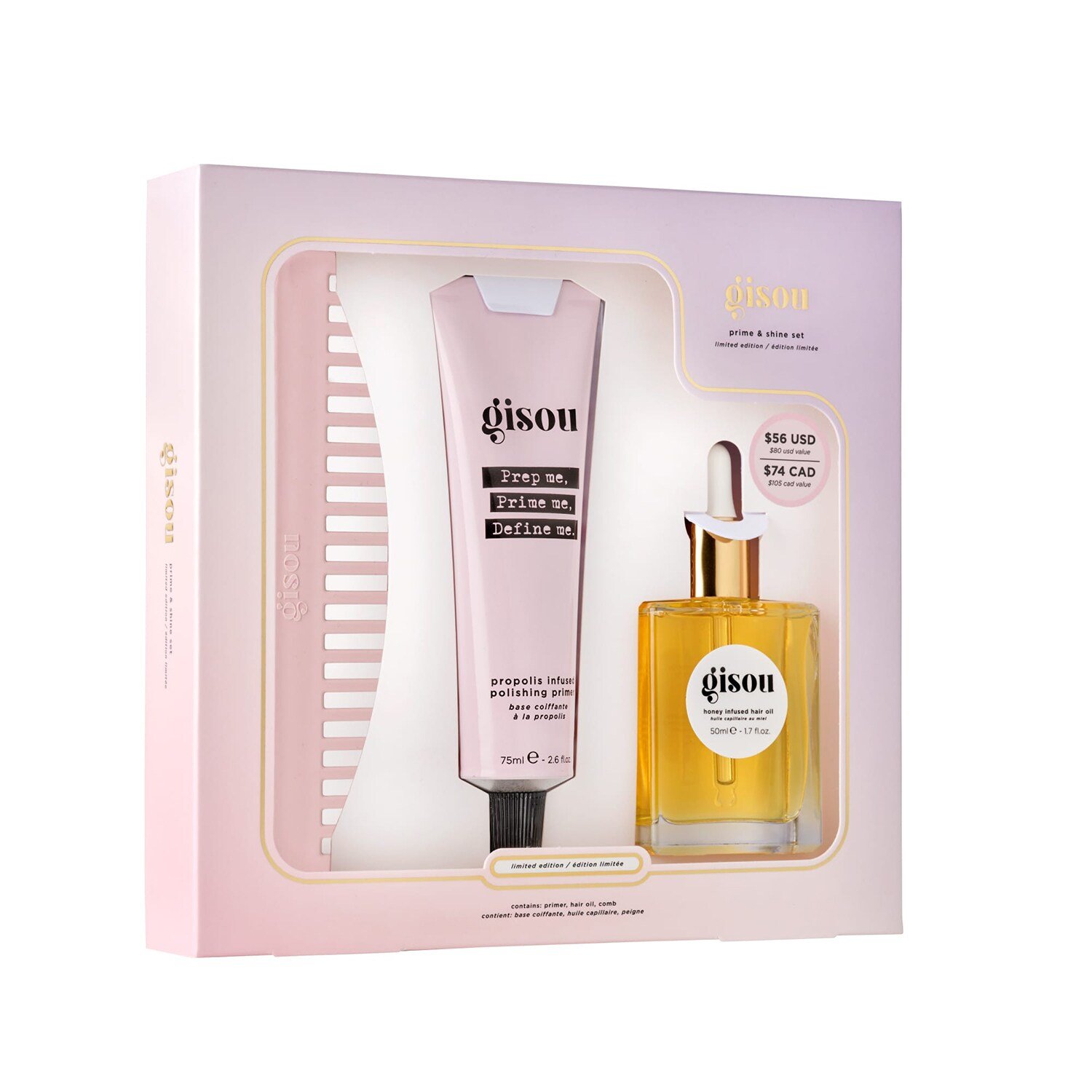 Prime & Shine Set - Coffret soin cheveux de GISOU ≡ SEPHORA