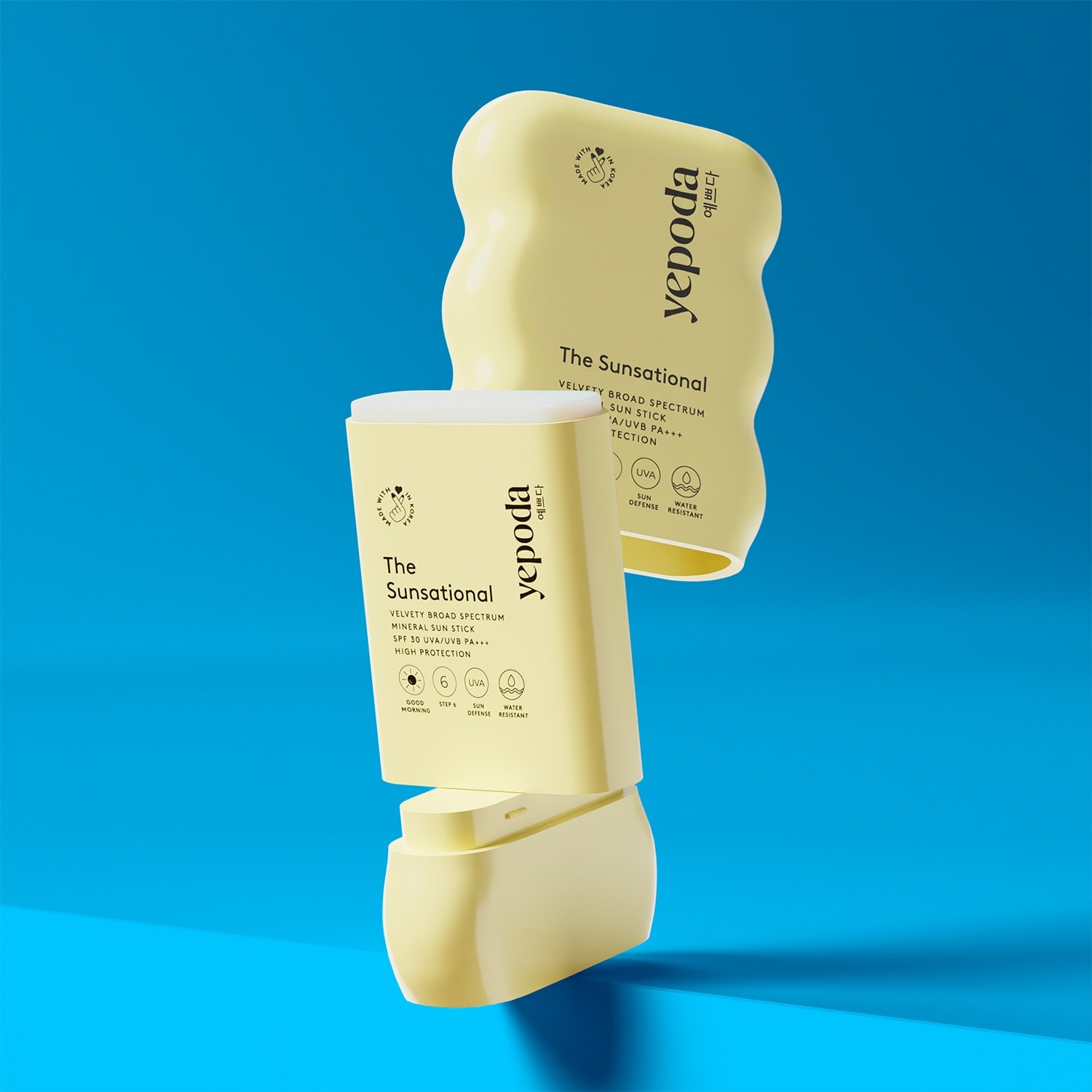 The Sunsational – Stick solaire minéral à large spectre UVA/UVB SPF 30 PA+++ de YEPODA ≡ SEPHORA