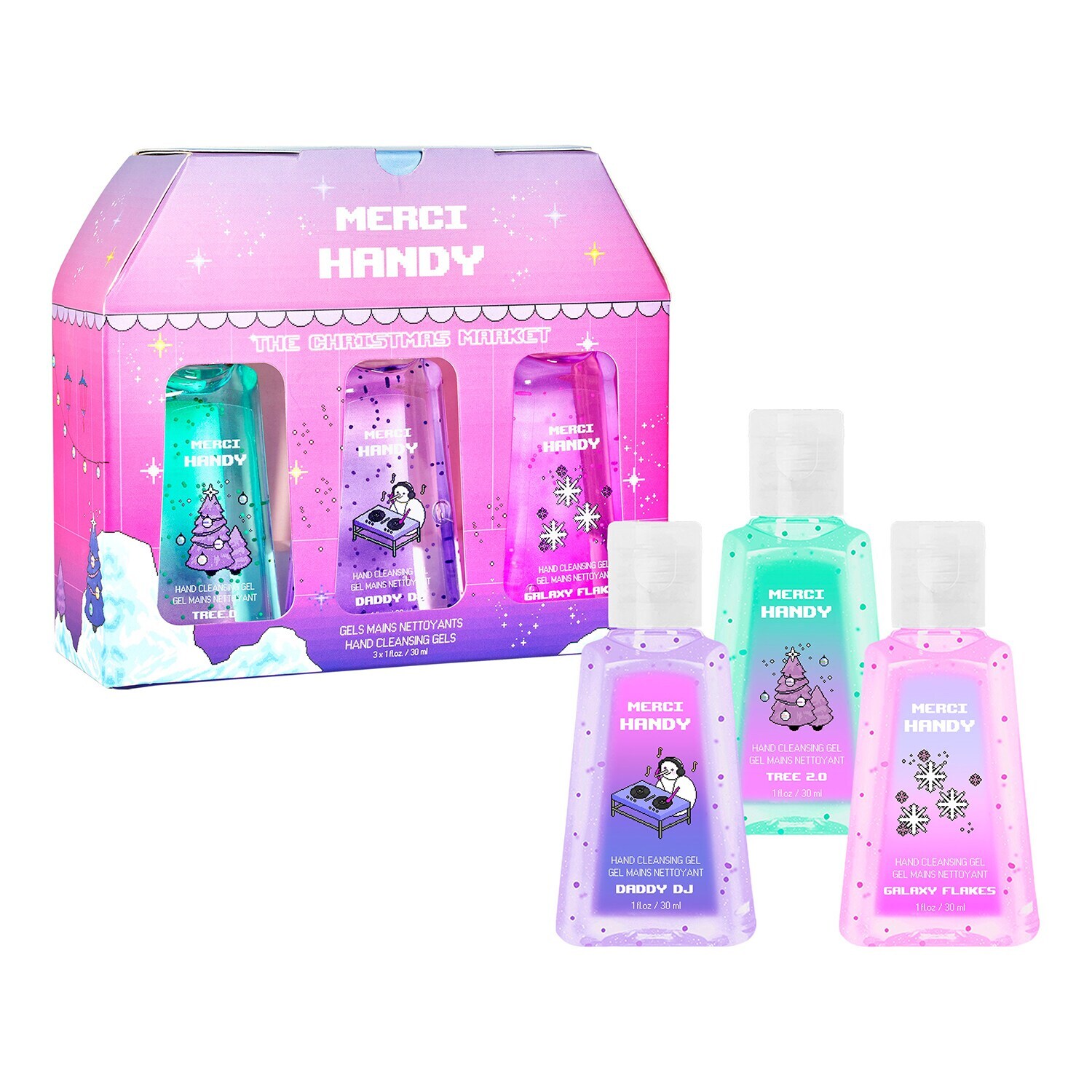 Kit Holiday Christmas Market - Coffret de gels pour les mains de MERCI ...