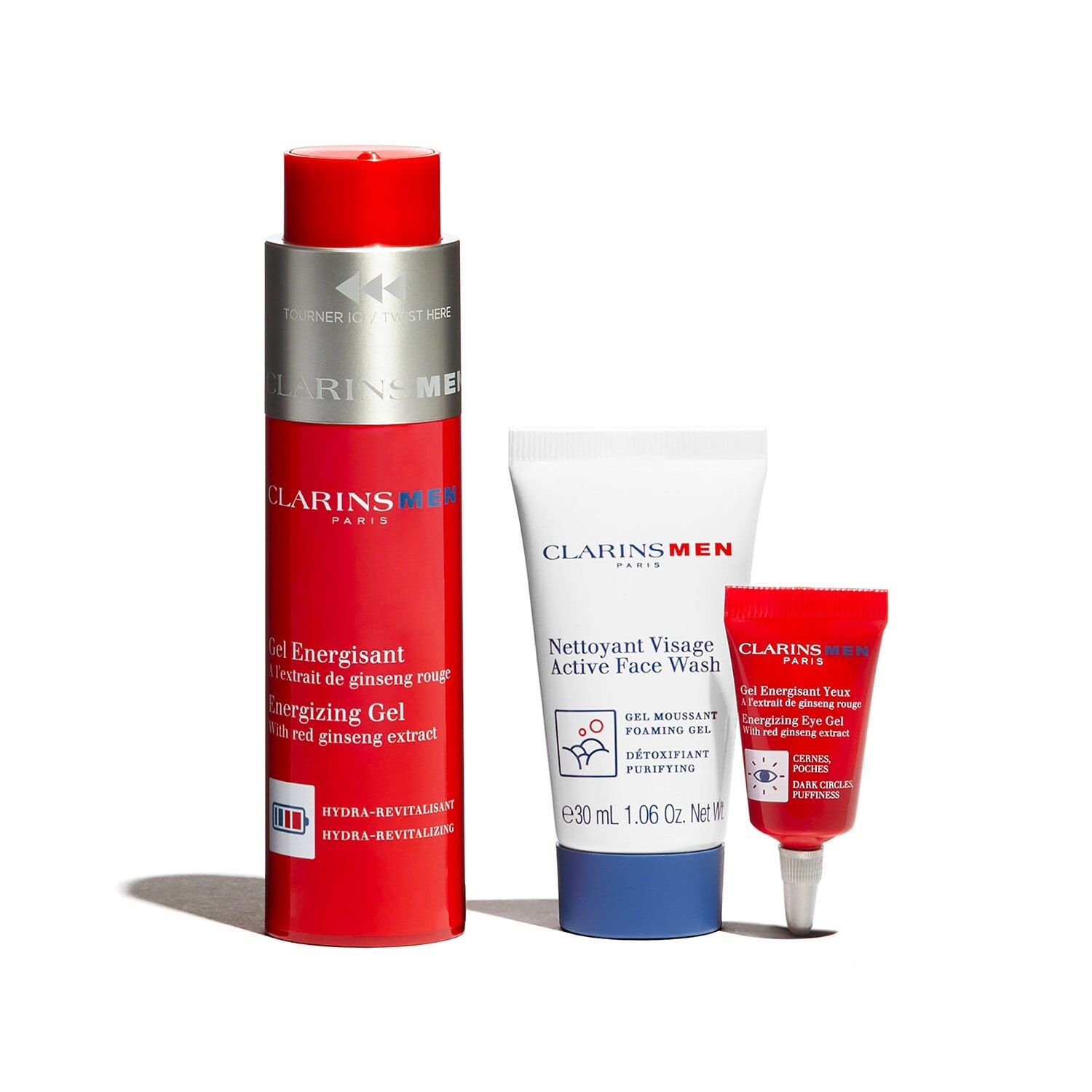 ClarinsMen Gel Energisant - Coffret Soins Hydratant Homme de CLARINS ≡ SEPHORA