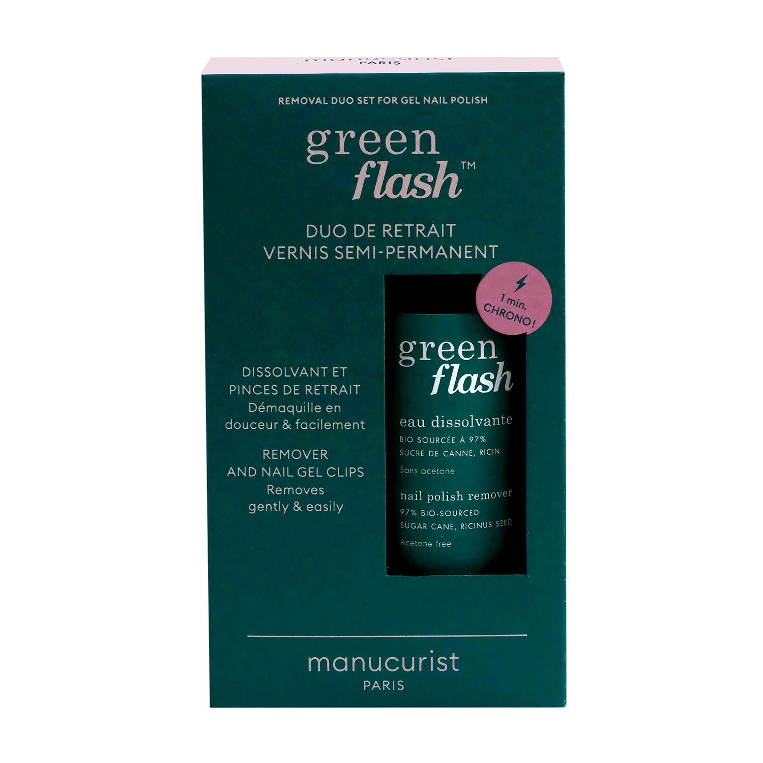 Kit Pinces et Dissolvant Green Flash - Kit de retrait vernis de ...