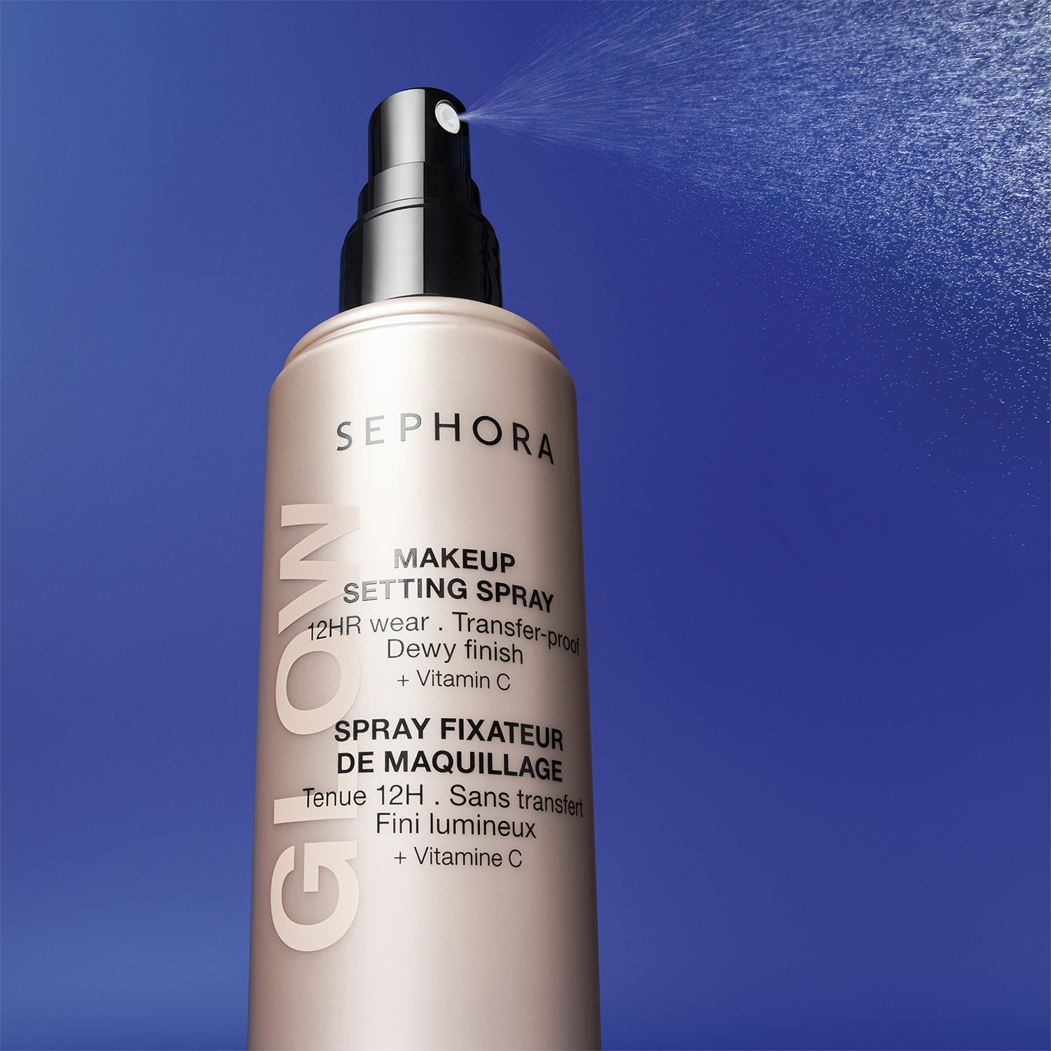 Spray fixateur de maquillage GLOW - Tenue 12H, sans transfert, fini ...