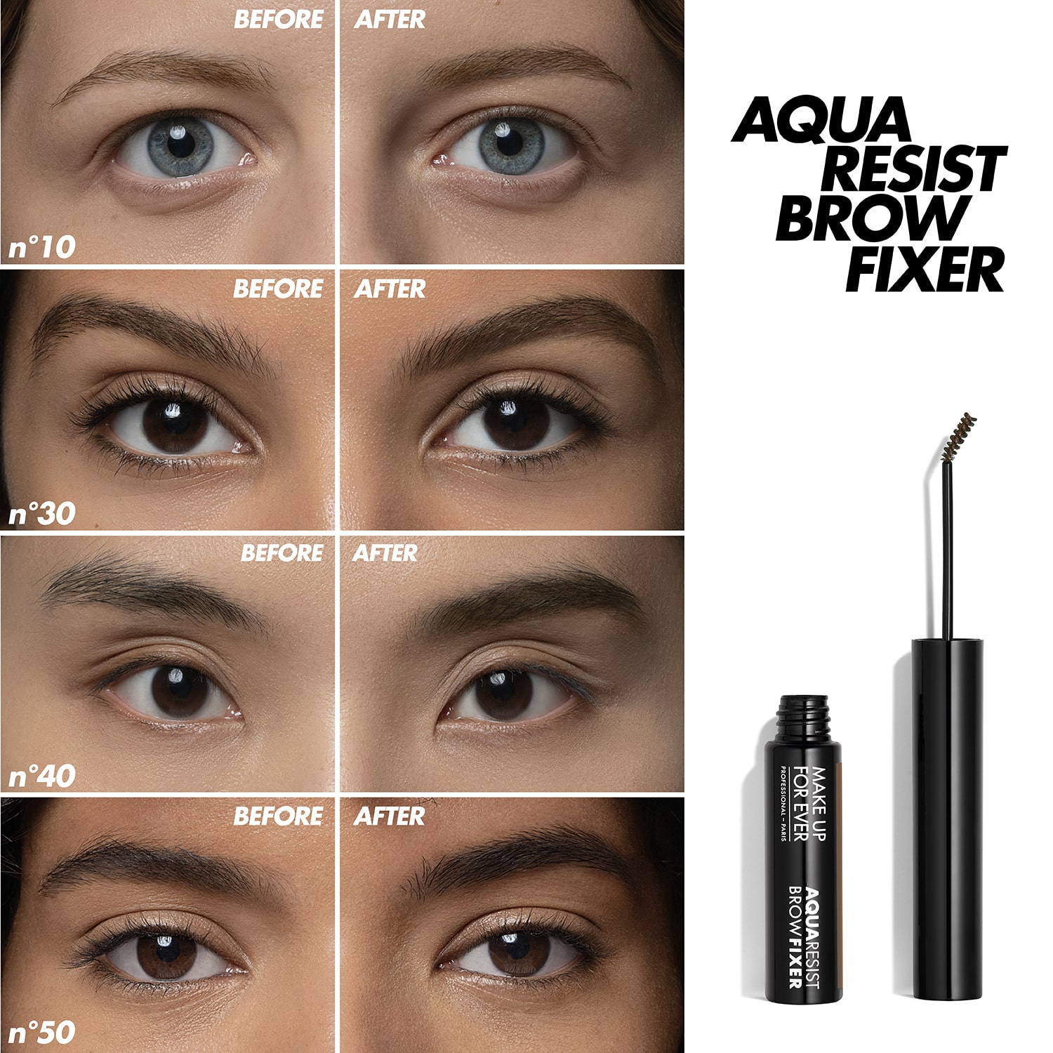 Aqua Resist Brow Fixer - Gel sourcils teinté fixateur 24h de MAKE UP FOR EVER ≡ SEPHORA