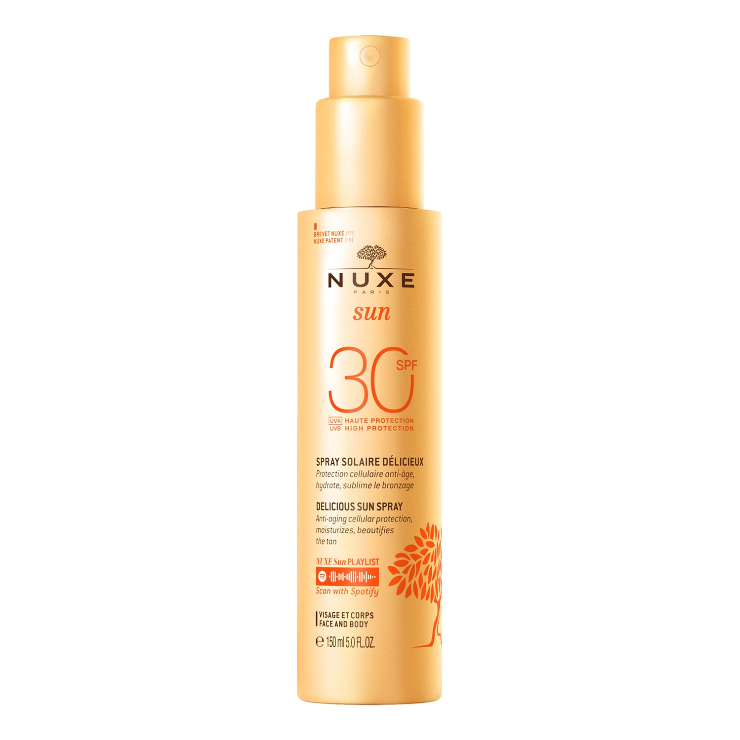 Nuxe Sun Spray Solaire Délicieux - Protection Solaire SPF30 visage et ...