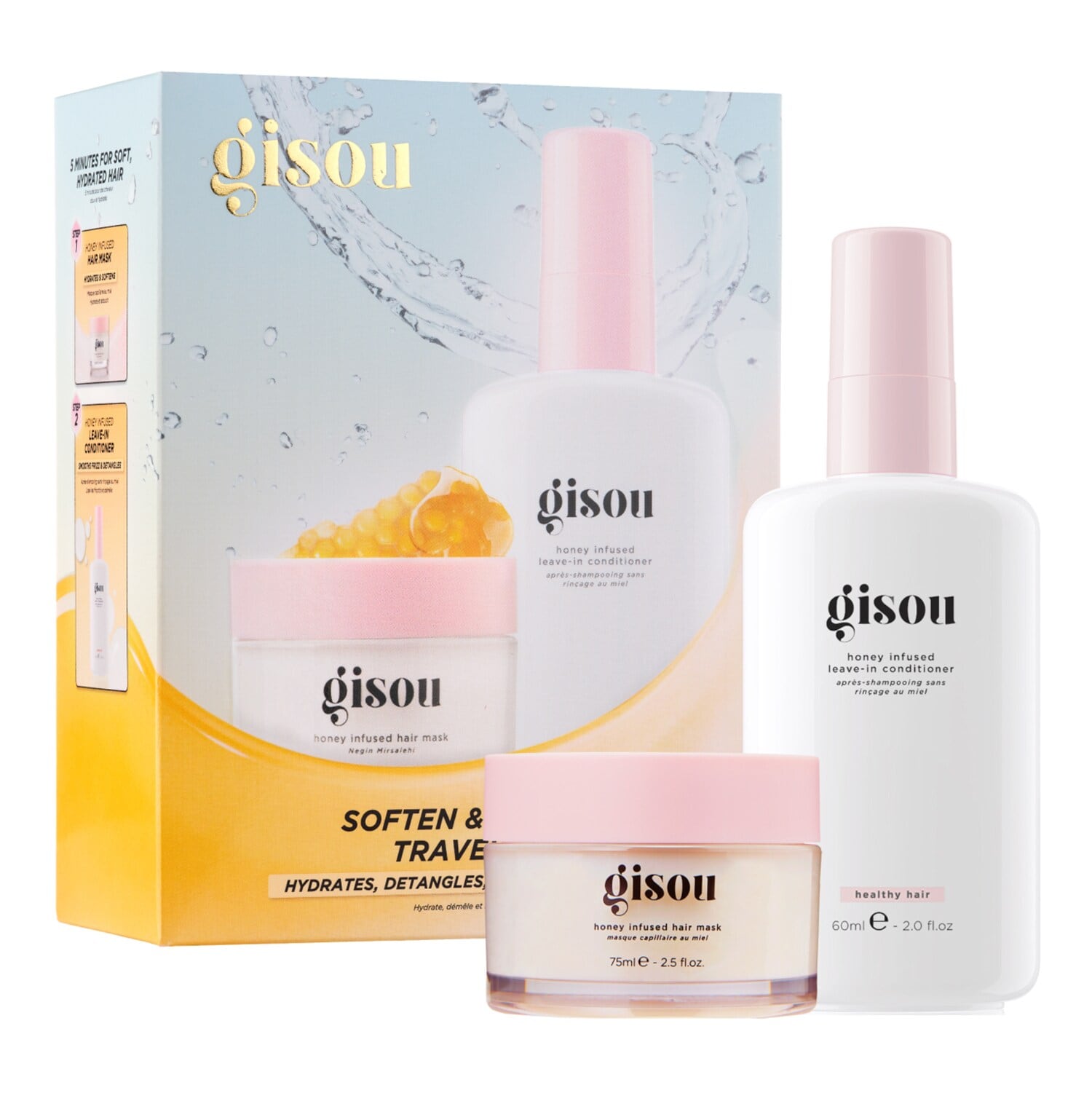 Soften & Smooth Travel Set - Coffret Capillaire hydrate, démêle et ...