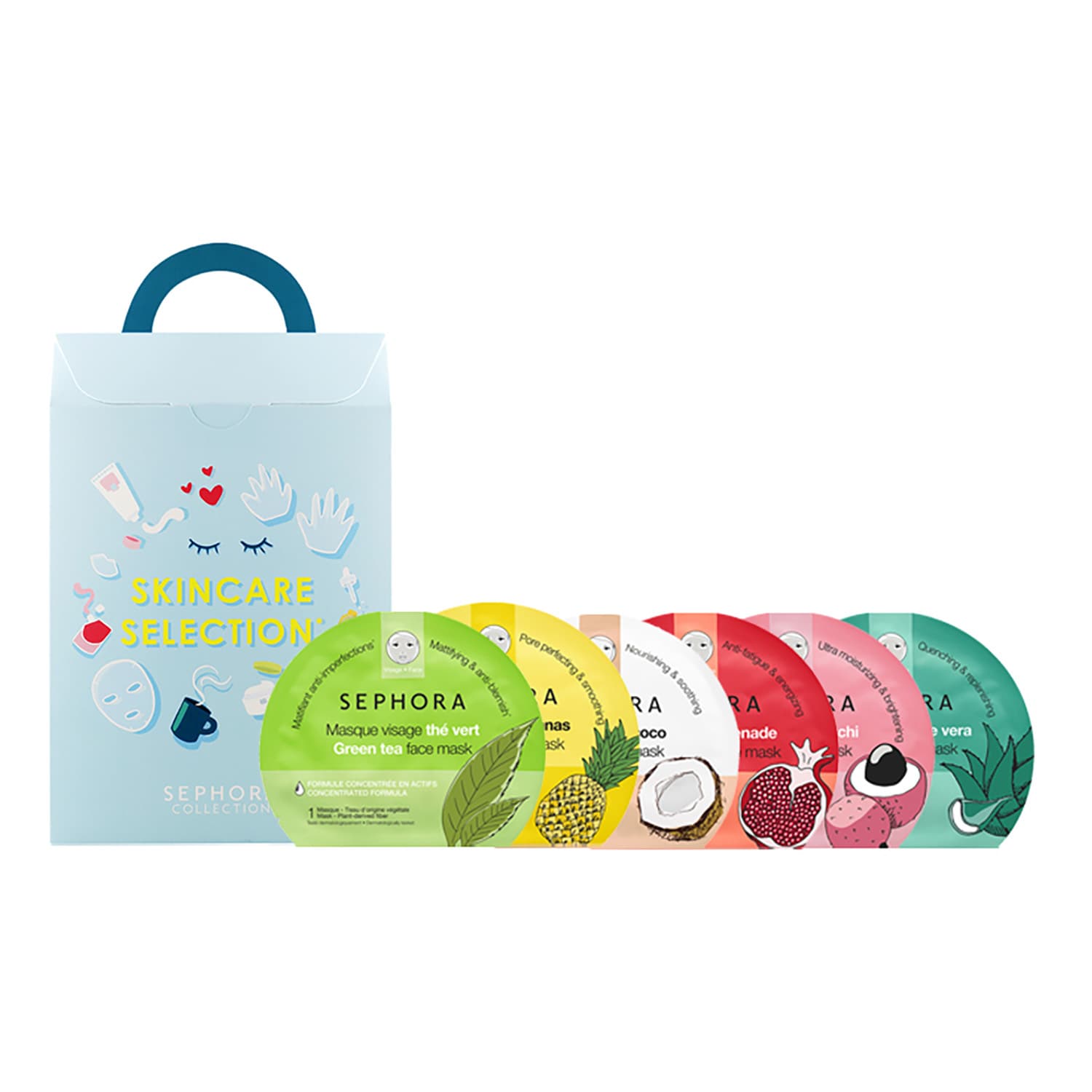 Kit masques tissu visage Coffret soin visage de SEPHORA COLLECTION ≡ ... Kit masques tissu visage Coffret soin visage de SEPHORA COLLECTION ≡ ...